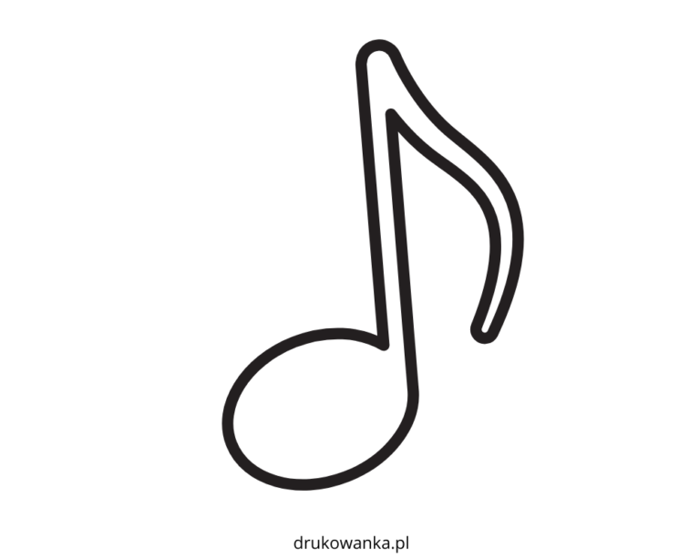 Kolorowanka Nuta do druku i online