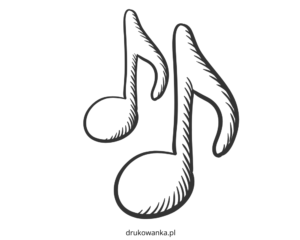 Kolorowanka Nuty do druku i online