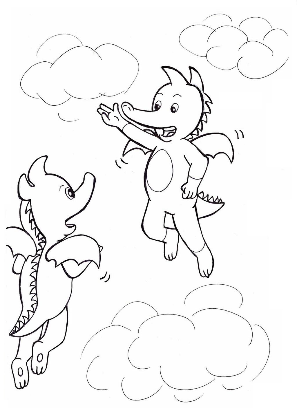 Kolorowanka Smok Tabaluga z bajki do druku i online