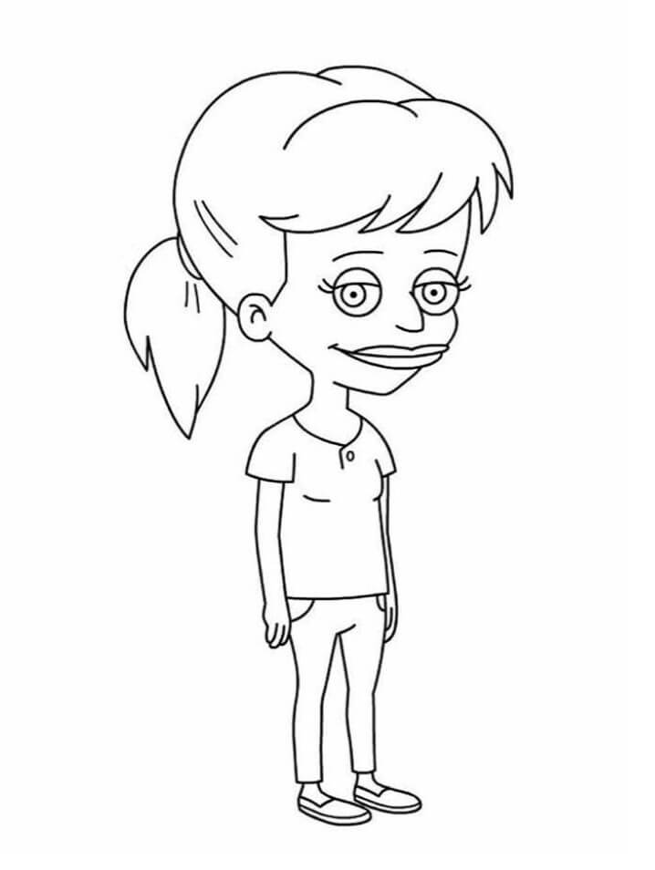 Kolorowanka Jessi z Big Mouth do druku i online